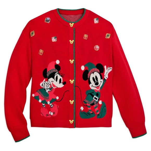 Disney | Sweaters | Disney Womens Sweater Christmas 224 Mickey And ...